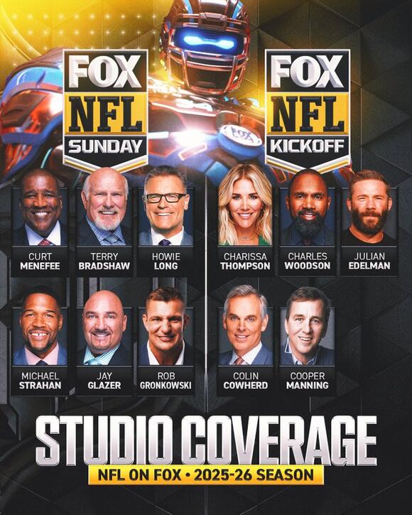 FOX Announces Broadcasters For 2025 NFL Season, Week 1 Assignments ...