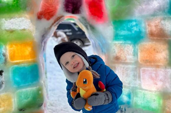 Hull Man Builds Magical Multi-Colored Ice Igloo - NewsBreak