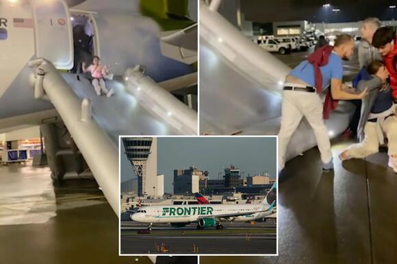 One injured after Frontier Airlines plane evacuated over ‘strong odor ...
