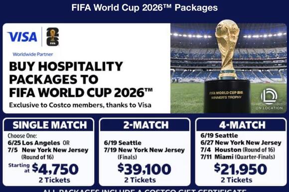 Costco selling extortionate $39,100 World Cup ticket package completely ...