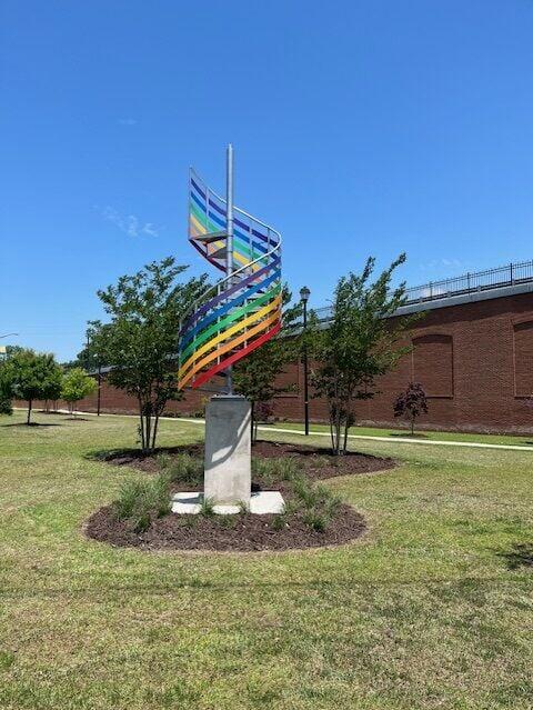 Sculpture celebrating Paddock Club, LGBTQ+ community installed