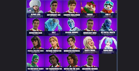 All Fortnite Winterfest 2025 Skins Revealed – Harry Potter, Sabrina ...