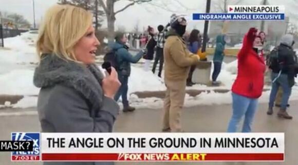 Fox News chaos as Laura Ingraham butts head with Minnesota protester ...