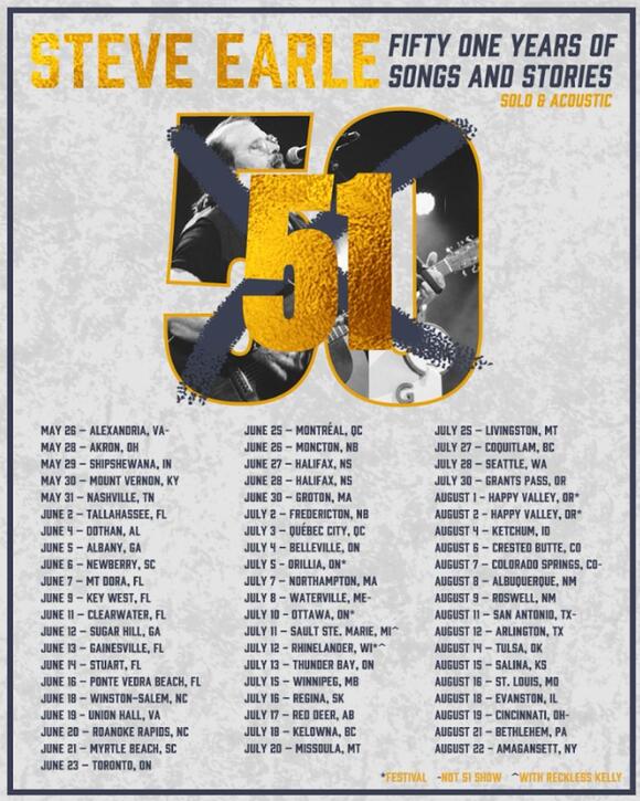 Steve Earle Announces 2026 North American Tour with Over 70 Dates ...