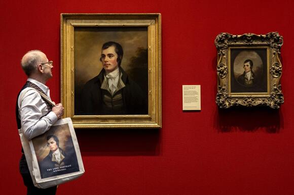Long-lost portrait of Scotland’s national bard on public display for ...