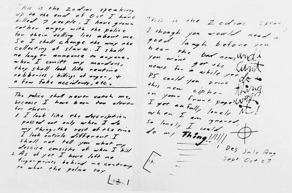 Zodiac killer's chilling letter that took code-breakers 50 years to ...