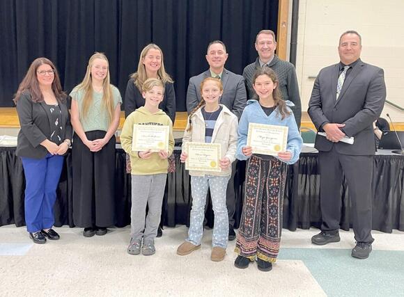 Students honored at school board meeting