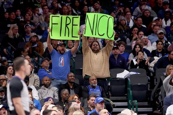 Mavericks fans ejected over ‘Fire Nico’ signs, shouting at Mark Cuban as Luka Doncic outrage ...
