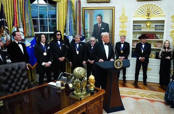 Watch Kiss Get Awarded Kennedy Center Honors by President Trump - NewsBreak