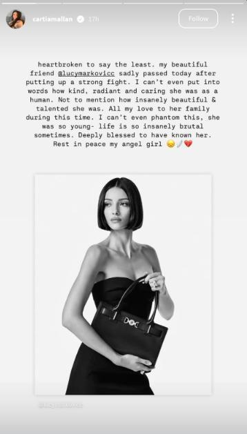 What Happened to Lucy Markovic? Australian Model Passes Away - NewsBreak