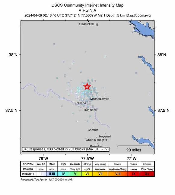 Residents of Greater Richmond Area Experience Minor Earthquake - NewsBreak