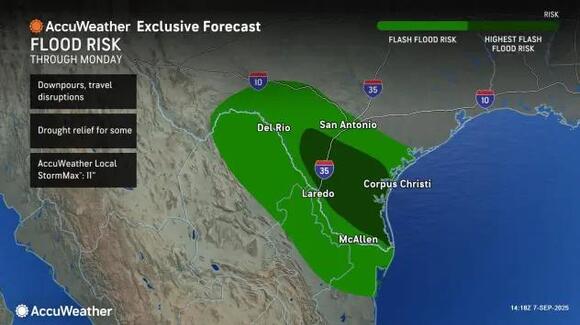 Dangerous flash flooding risk in Texas as Gulf, leftover Lorena ...