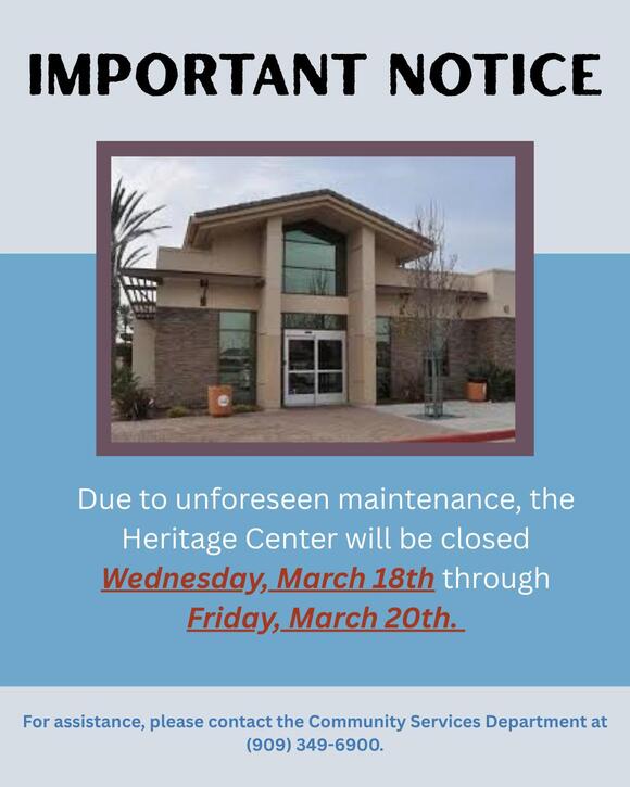 Heritage Center closed for maintenance March 18-19 - NewsBreak