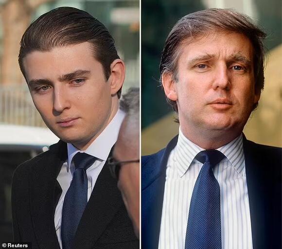 Barron Trump shows off bold new look as he attends father's second ...