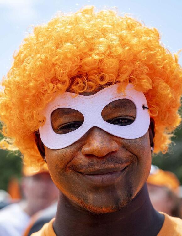 Netherlands soccer fans bring sea of orange to Dallas Stadium during ...