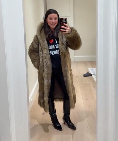 NFL WAG Ann Michael Maye Shows Love to Husband Drake in a Faux Fur Fit ...