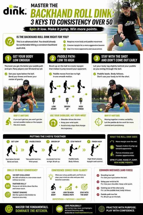 Master the Backhand Roll Dink: 3 Keys to Consistency Over 50 - NewsBreak
