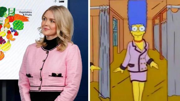 Karoline Leavitt Goes Viral for Channeling Marge Simpson With Chic Pink ...