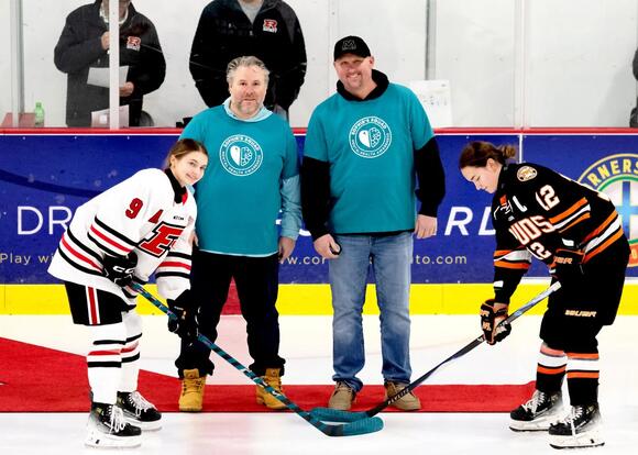 Elks girls hockey teams up with Sophie's Squad to raise awarness for ...