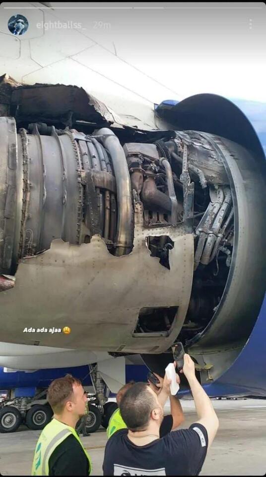 Boeing jet forced to make an emergency landing after engine catches ...
