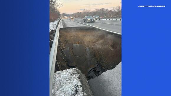 Sinkhole prompts lane closures on Interstate 80 in Wharton