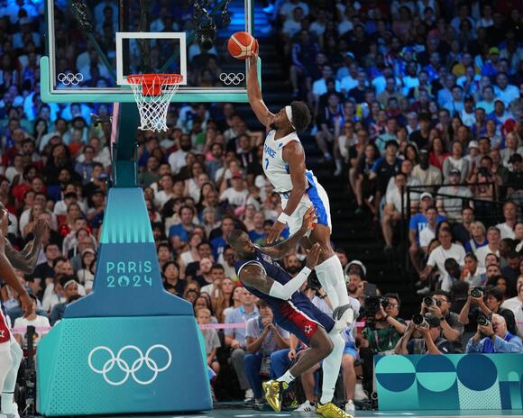 LeBron James gets posterized by France’s Guerschon Yabusele in wild ...