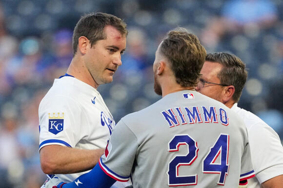 Scary scene as MLB pitcher hit on head by 107 MPH line drive ...