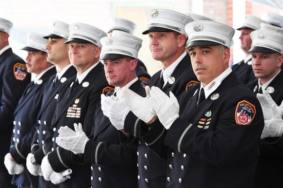 Fallen FDNY hero remembered as 63 of New York’s Bravest are promoted at ...