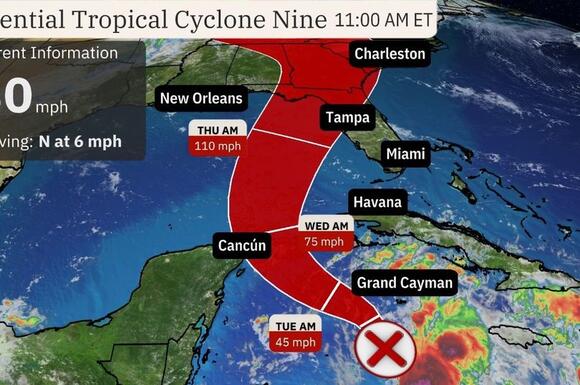 Chilling weather maps show Hurricane Helene path of destruction as ...