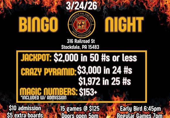 📅 Bingo Night in Stockdale – March 24 with $3,000 Top Prize - NewsBreak