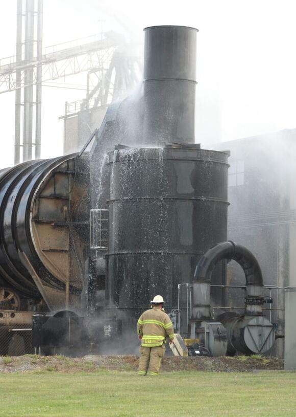 Grain dryer catches fire at Smithfield facility