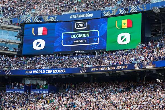 World Cup referee jeered after ignoring VAR to make controversial ...