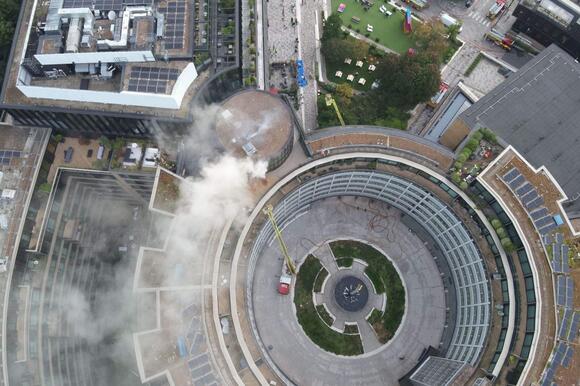 White City fire: 100 firefighters tackle blaze at nine-storey former ...