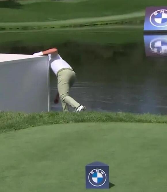 Watch awkward angry Rory McIlroy hurls his driver into a LAKE after bad ...