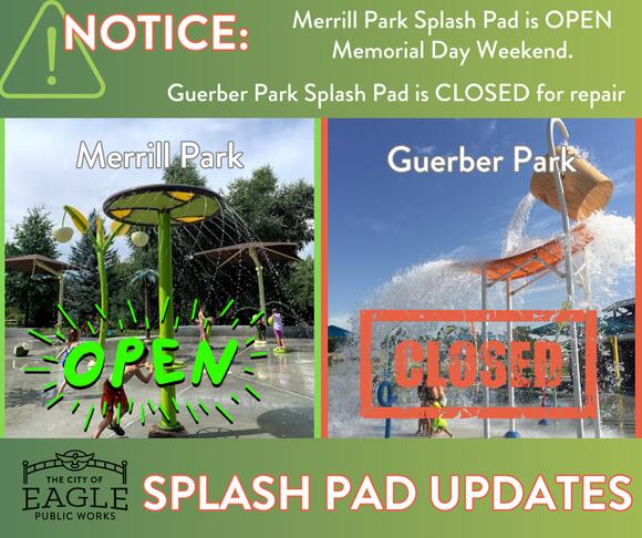 🚧 Splash Pad Update: Merrill Park Open, Guerber Park Closed for Repairs ...