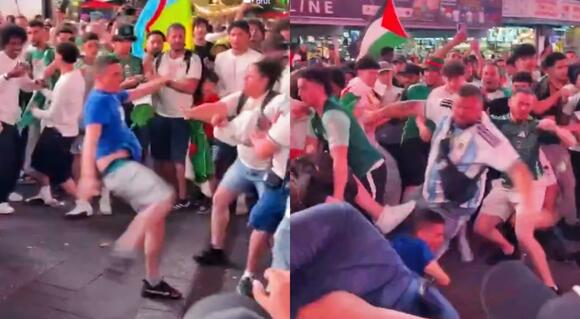 Massive Fight Breaks Out Between Argentina & Algeria Fans In Times ...