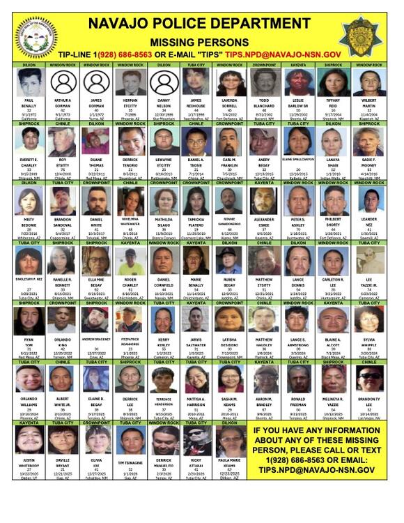 Updated Navajo Nation missing persons poster released - NewsBreak