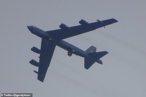 US Air Force bomber is roaming skies over Gloucestershire: B-52 took ...