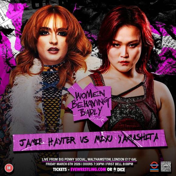Jamie Hayter vs Miyu Yamashita Announced For EVE Women Behaving Badly ...