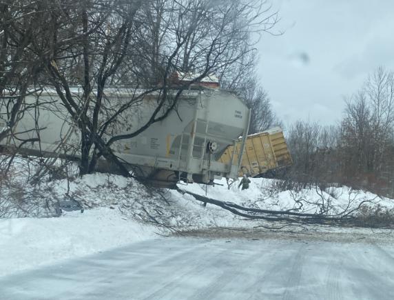 Wine Coolers? Multiple train cars transferring wine derailed in snow ...