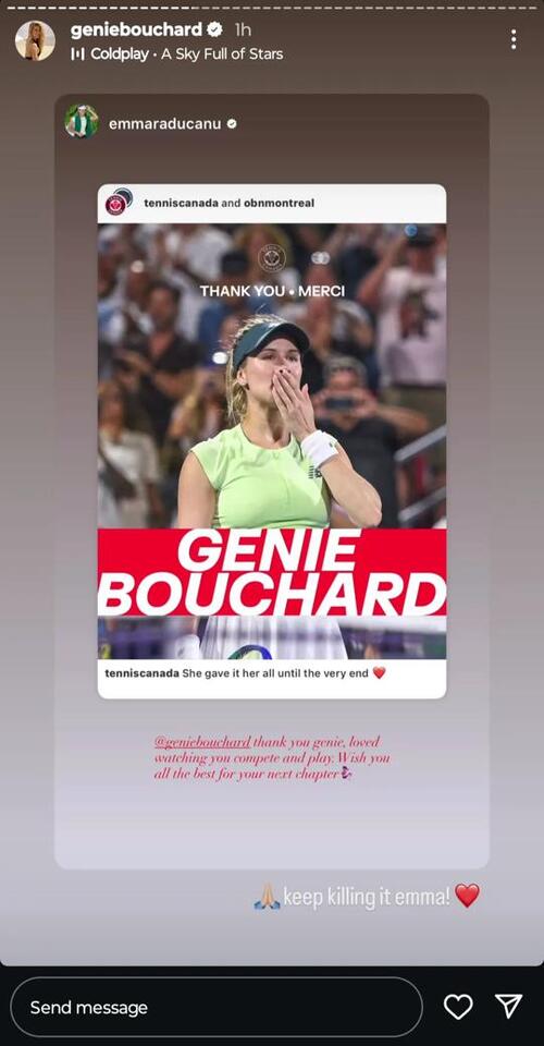 Eugenie Bouchard Sends 4-Word Message to Emma Raducanu After Her Wishes ...