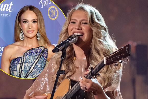 'Idol' Champs Carrie Underwood + Hannah Harper Sing 'String Cheese' at ...