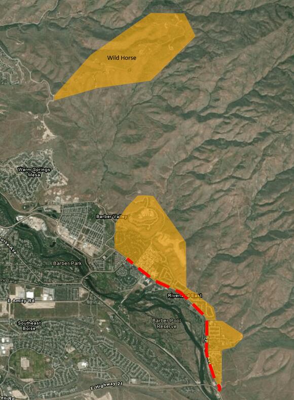 9,000+ acre Valley Fire spreading along Hwy 21 in Boise foothills ...