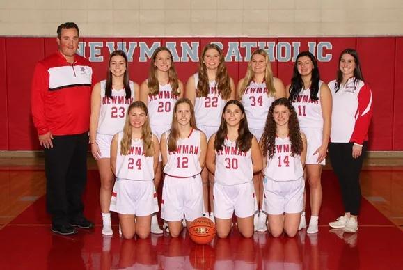 Newman Catholic girls basketball team rolls to road win at Prentice ...