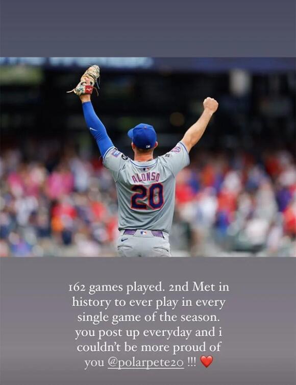 Pete Alonso’s wife Haley celebrates Mets’ wild-card berth with fellow WAGs