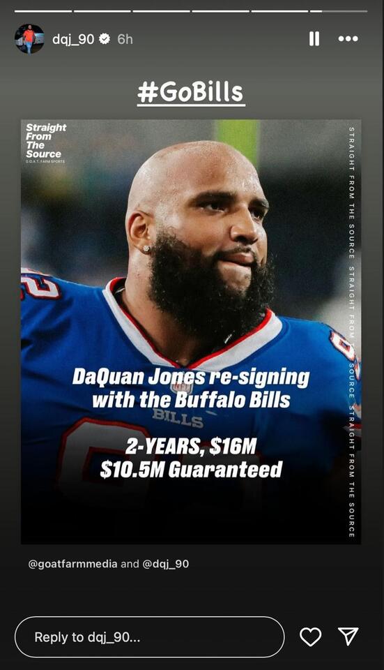 Report: Bills re-sign DaQuan Jones - NewsBreak
