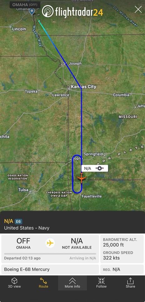 Doomsday Plane Spotted Over Missouri After Iran Strikes - NewsBreak