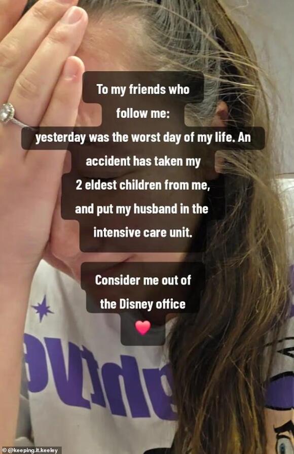 Disney influencer's two children die in fatal car crash as husband ...
