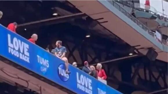 Scary Scenes Emerge as Cardinals Fan Hangs Off Stadium Deck, Major ...