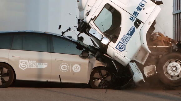 Chinese EV Crash Test Sends Truck Flying And A Brand On Defense - NewsBreak